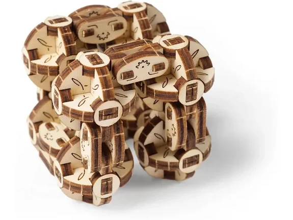Ugears 3D eko mehaničke puzzle Fleksi kocka