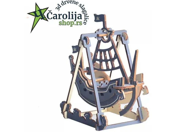 Čarolija shop 3D drvene puzzle Mali piratski brod