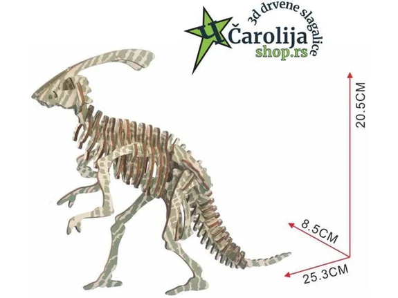 Čarolija shop 3D drvene puzzle Parasaurolophus