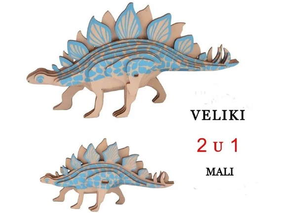 Čarolija shop 3D drvena slagalica Stegosaurus