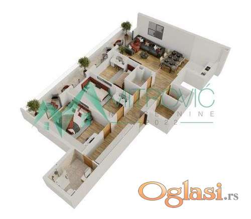 Novi Sad, Salajka - Triposoban stan 106m2