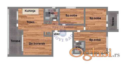 Troiposoban stan- cena sa pdv-om- Adice! 80m2