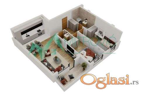 Novi Sad, Salajka - Dvoiposoban stan 74m2