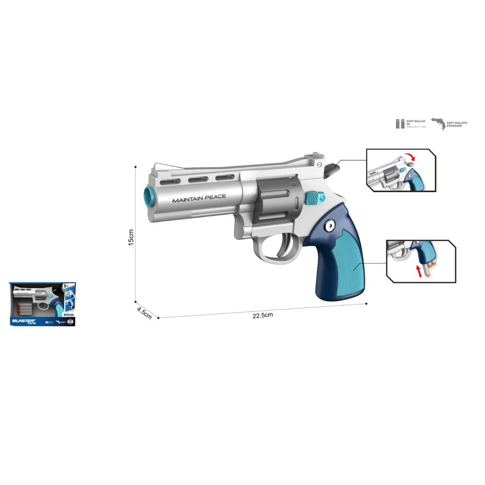 WENYI GLOCK BLASTER ZONE PIŠTOLJ SA PLAVOM RUČKOM