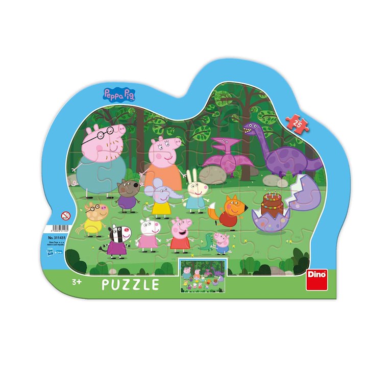 DINO PEPPA PIG – PUZZLE U RAMU 25 DELOVA
