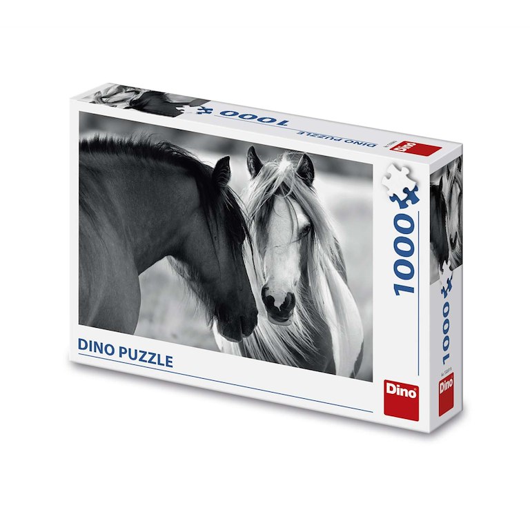 Dino crno beli konji, puzzle set 1000 kom