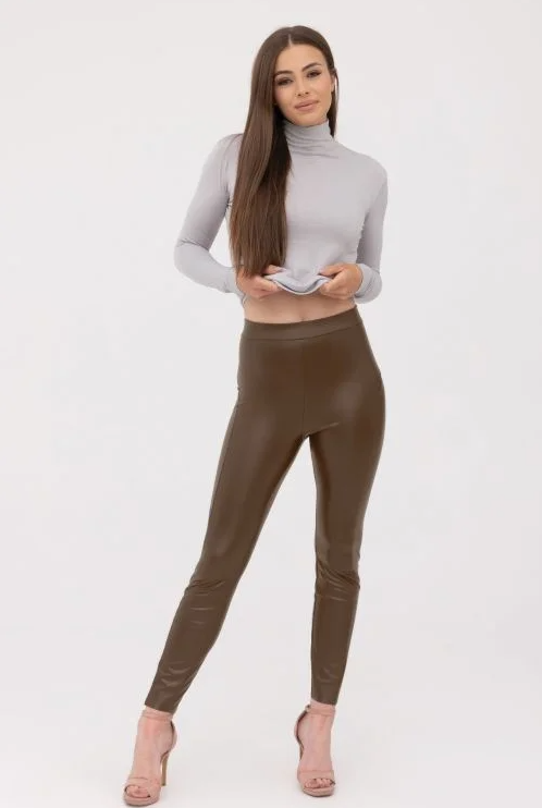 FLEXISKIN BROWN LEGGINGS - Ženske helanke