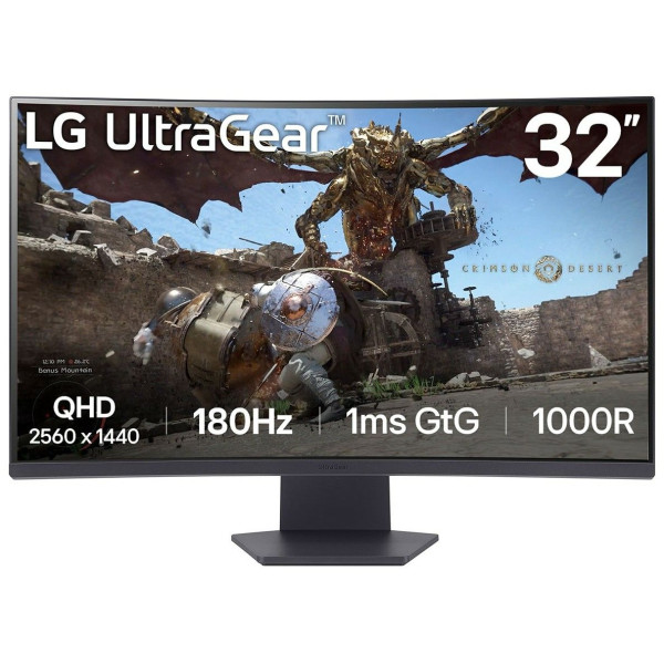 MONITOR 31.5″ LG 32GS60QX-B VA 2560×1440/180HZ/1MS/2XHDMI/DP/ZAKRIVLJENI