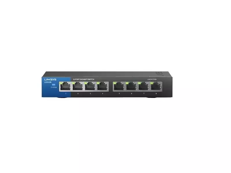 LINKSYS 8-PORT DESKTOP GIGABIT SWITCH (LGS108) LGS108-EU-RTL