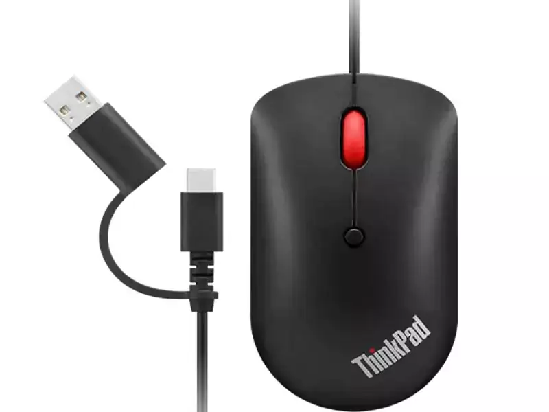LENOVO THINKPAD COMPACT ŽIČNI MIŠ, USB-C, CRNI (4Y51D20850)