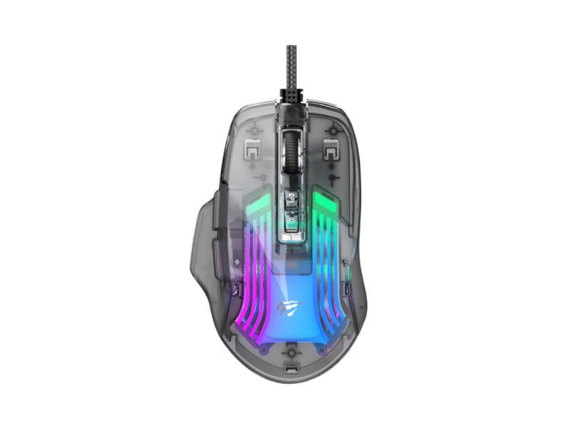 HAVIT MS1011SE USB RGB GAMING MIŠ TRANSPARENT CRNI