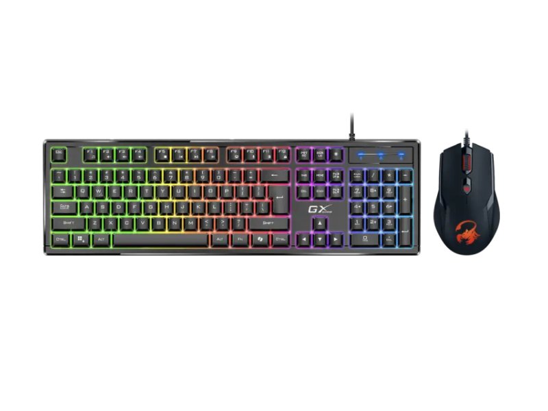 GENIUS SCORPION KM-GX6 GAMING RGB USB YU CRNA TASTATURA + MIŠ