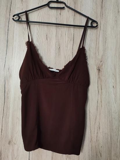 Zara braon majica na bretele, vel. M (NOVO)