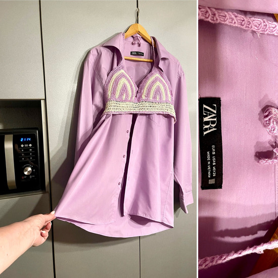           Fantasticna Oversize kosulja+Heklani Top