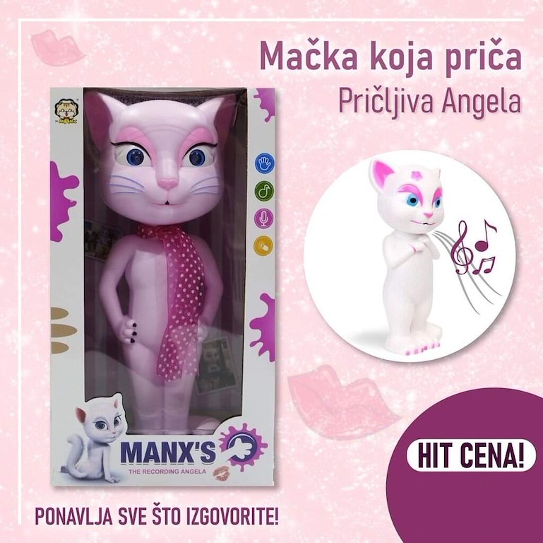Pričljiva Angela -!!! Igračka koja ponavlja vaše reči! Pričljiva