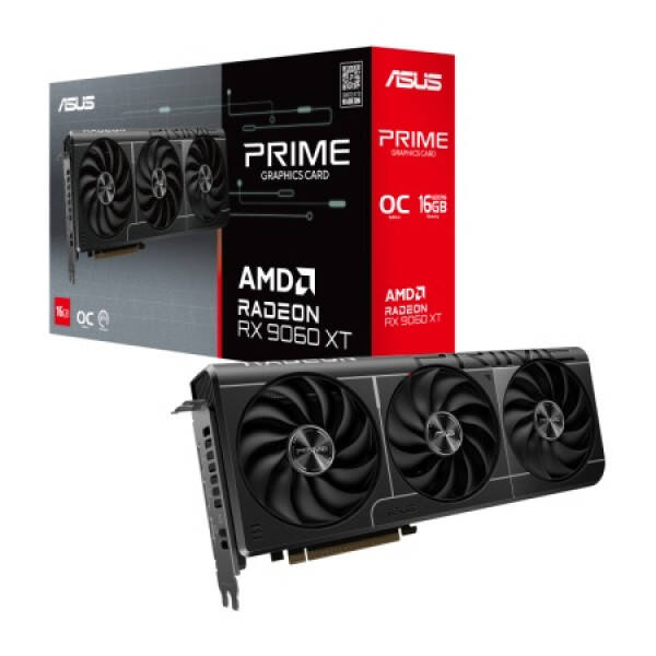 SVGA ASUS RX 9060 XT PRIME 16GB/GDDR6/128BIT/CRNA, PRIME-RX9060XT-O16G