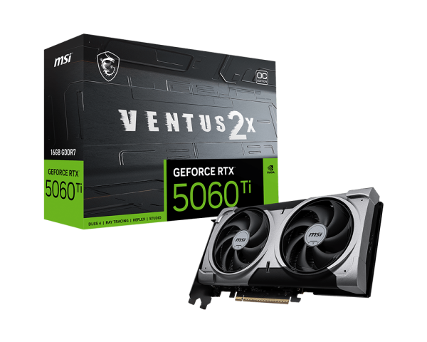SVGA MSI RTX5060TI VENTUS 2X PLUS OC 16GB GDDR7, V535-005R