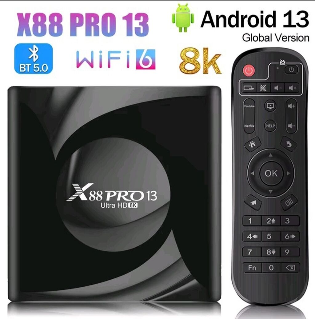 Android TV box X88 PRO 13 sa operativnim sistemom Android 13 omogućava