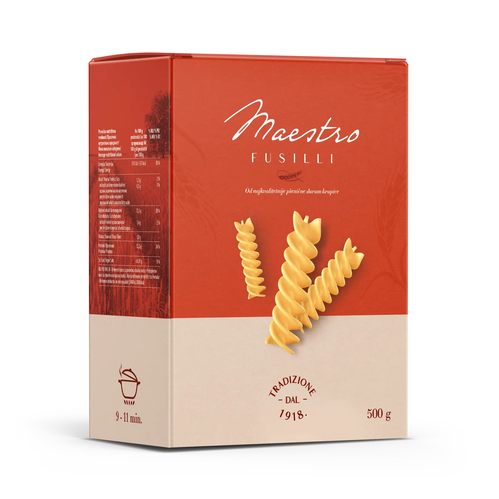 DANUBIUS Testenina Maestro Fusilli 500 g