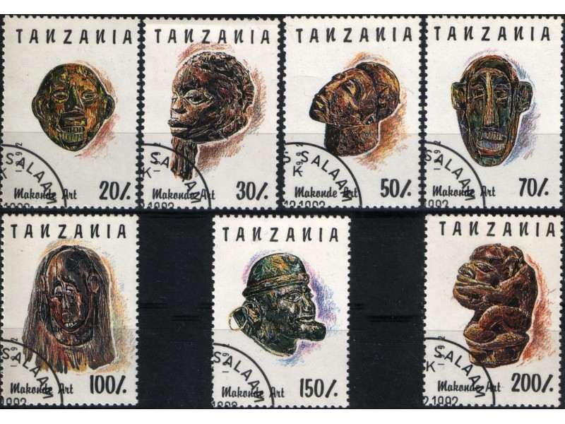 kt672o 24.dec1992 Tanzania Mi1437-43 -o-