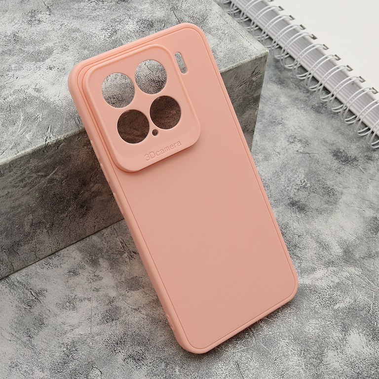 Futrola Soft 3D camera za Xiaomi 15 roze (MS)