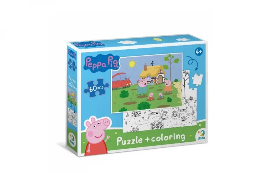 DODO PUZZLE 2U1 PEPPA PRASE, SKAKANJE PO BARICAMA