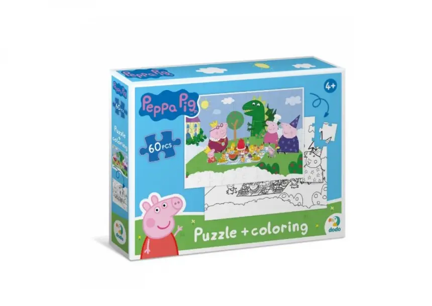 DODO PUZZLE 2U1 PEPPA PRASE, PIKNIK 60 KOM