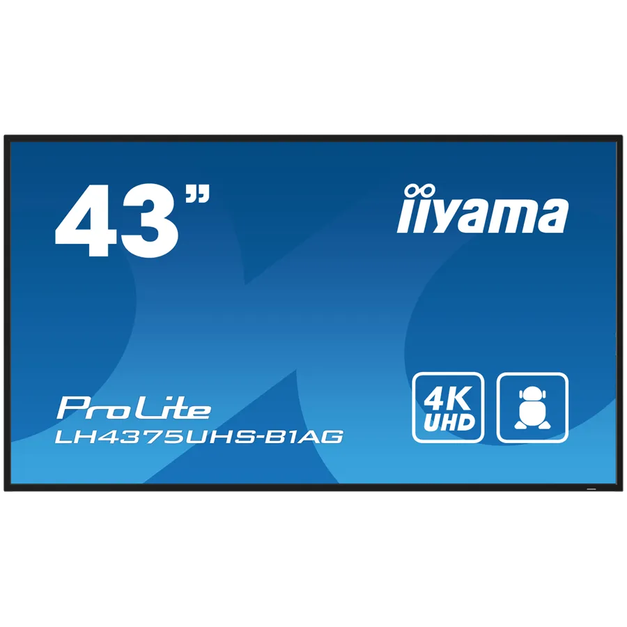 43" 4K UHD Professional Digital Signage 24/7 display featuring Android OS, FailOver and Intel® SDM slotChoose non-stop high performance and reliability with the ideal all-in-one signage solution f...