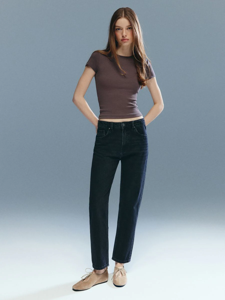 Farmerke mom fit
