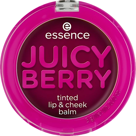 essenceJUICY BERRY tinted balzam za usne i obraze, 3 g