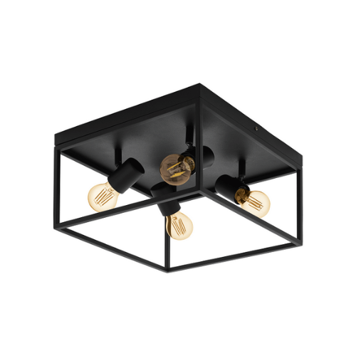 EGLO SILENTINA Plafonjera 4 X E27 40W Crna (98334)