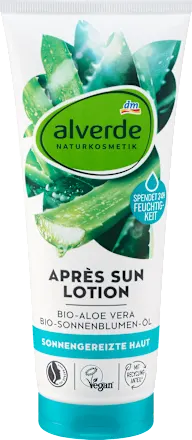 alverde NATURKOSMETIKAPRES SUN losion posle sunčanja - organska aloe vera i uljem suncokreta, 200 ml