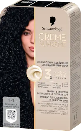 Schwarzkopf CREME SUPREME
Boja za kosu - 1-1 Cool Black, 1 kom