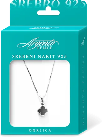 Argento FELICE
Srebrna ogrlica - crna detelina, 1 kom