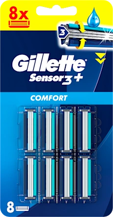 GilletteSensor3+ COMFORT glave za muške brijače, 8 kom