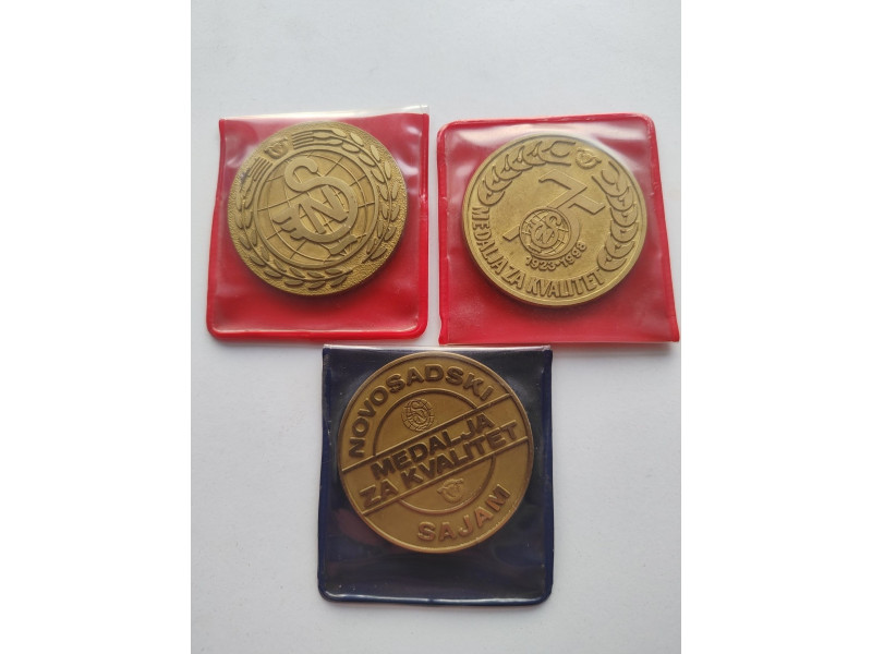NOVOSADSKI SAJAM Medalje za kvalitet 3kom