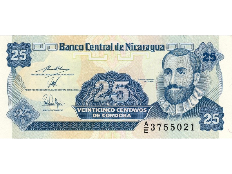 Nicaragua. 25 Centavos (1991). P#170. UNC PRESS