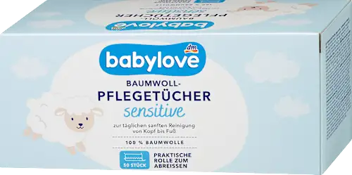 babylove
sensitie 100% pamučne maramice, 50 kom