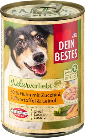 DEIN BESTES
Naturverliebt kompletna vlažna hrana za odrasle pse – piletina u sosu, 400 g
Kompletna hrana za životinje