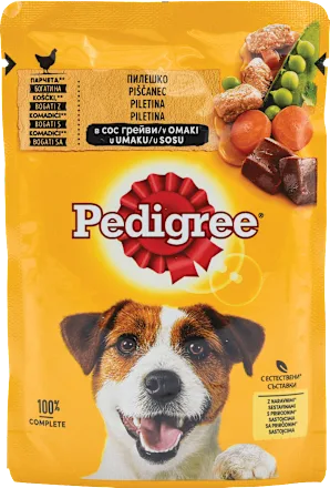 Pedigree
Vlažna hrana za odrasle pse - piletina sa povrćem, 100 g
Hrana za životinje