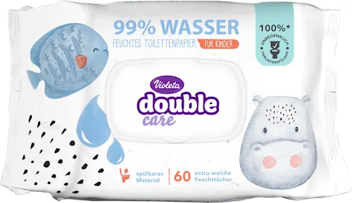 Violeta
double care vlažni toaletni papir za decu - 99% voda, 60 kom