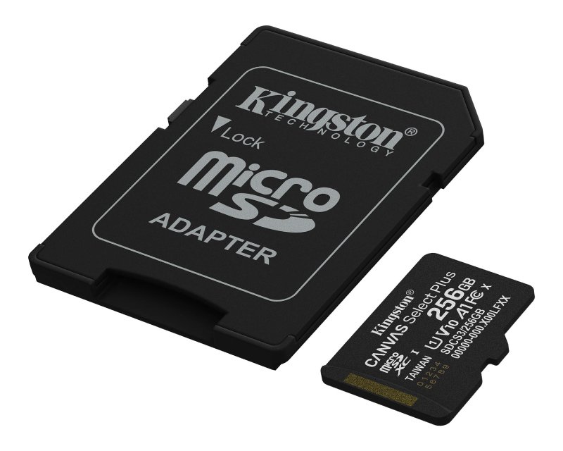 KINGSTON Memorijska kartica U1 V10 SDXC 256GB Canvas Select Plus G3 150R SDCS3/256GB + adapter