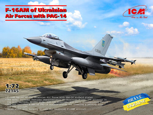 ICM 72145 Generel Dynamics F-16AM of Ukrainian Air Forces with PAG-14