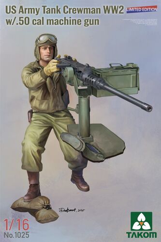 Takom 1025 US Army Tank Crewman WW2 w/ .50 cal Machine Gun