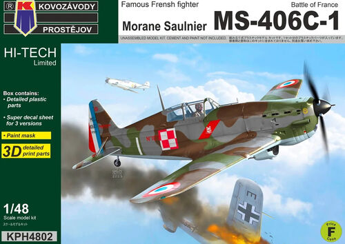 Kovozavody Prostejov KPH4802 Morane Saulnier MS-406C-1 Battle Of France - Famous French Fighter
