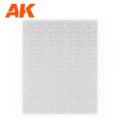 AK-Interactive 6584 Water Sheet Transparent Running Water 245 x195mm / 9.64 x 7.68 “ – Textured Acrylic Sheet – 1 Unit