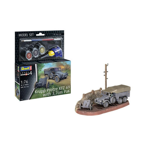 Revell 63344 Krupp Protze KFZ 69 With 3,7cm PaK Model Set