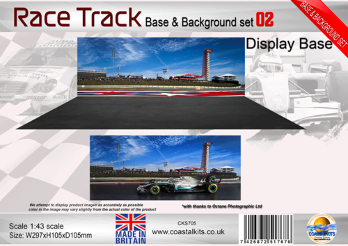 Coastal kits S705-43 Race Track Base & Background 02 (297 x 105 x 105mm)