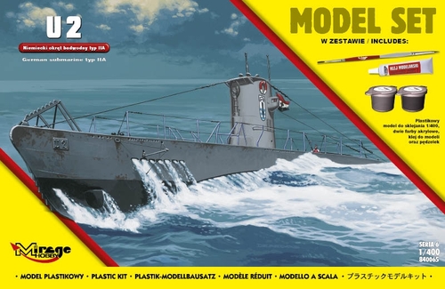 Mirage-Hobby 840065 'U2' (Niemiecki Okręt Podwodny z II WŚ typ IIA) (MODEL SET)