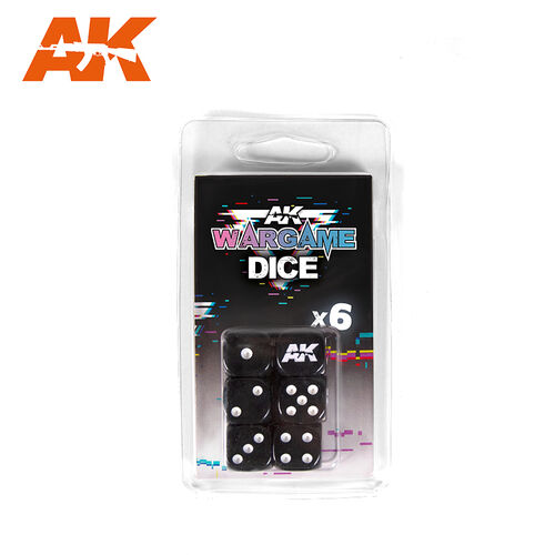 AK-Interactive 1062 Set 6 Dice (Black)